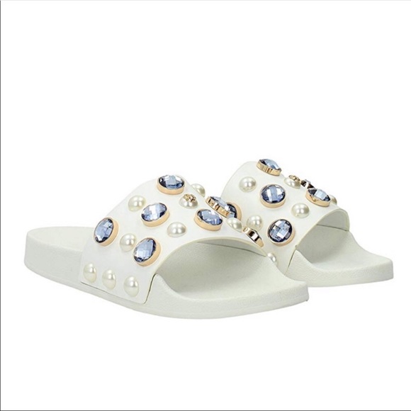 Tory Burch | Shoes | Tory Burch Vail Embellished Jewel Bling Slide ...